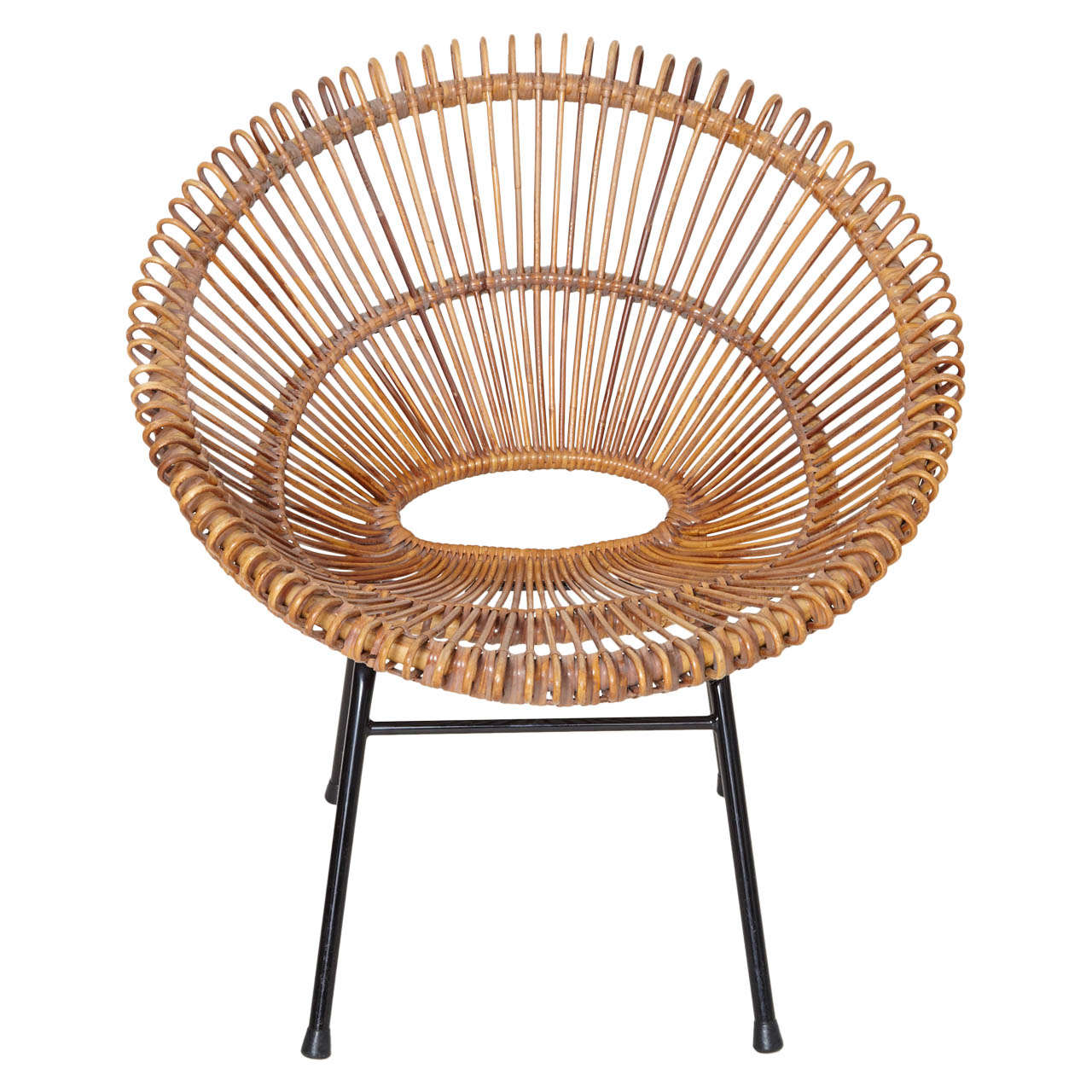 Franco Albini Rotan Chair at 1stDibs