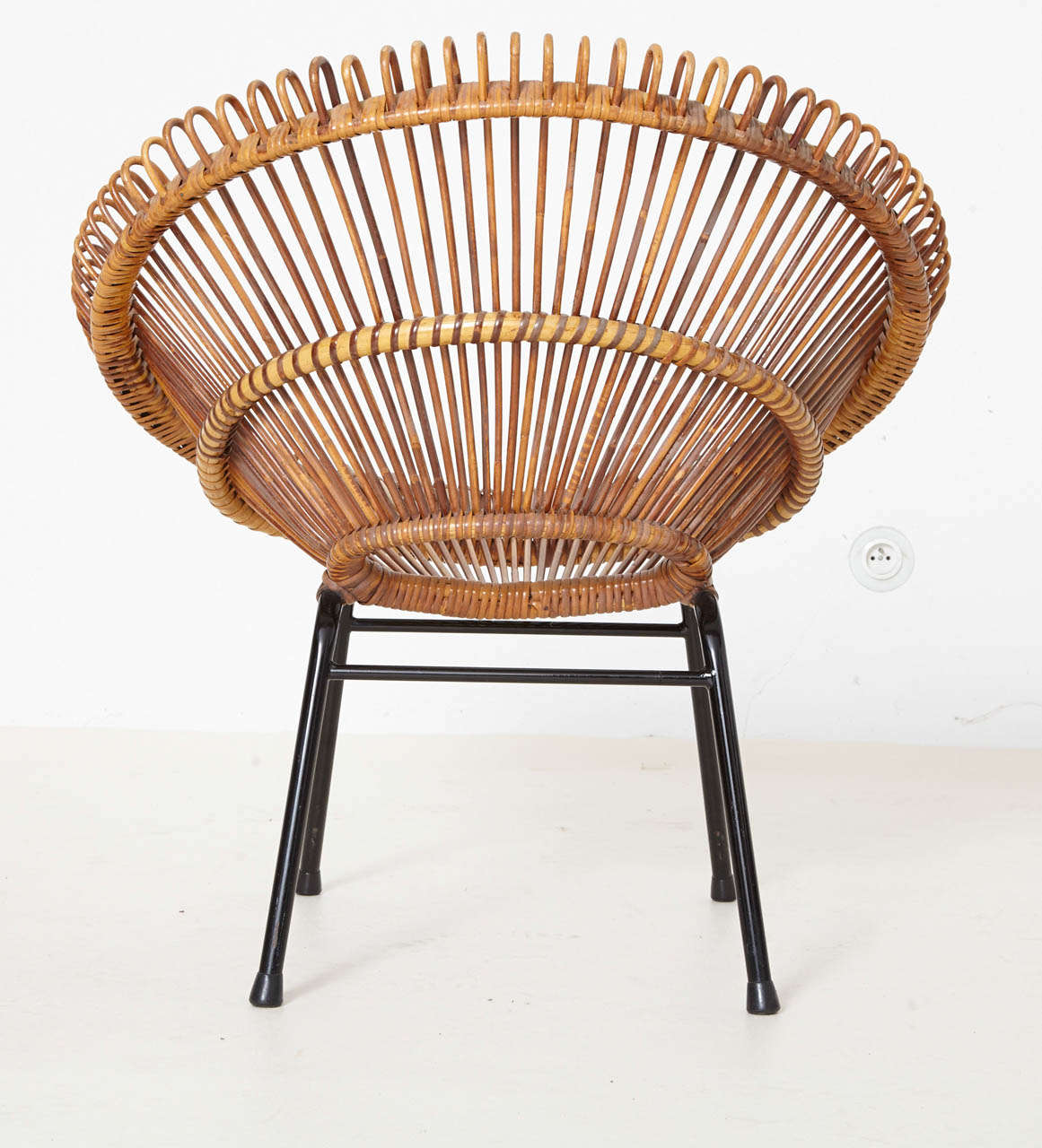 Franco Albini Rotan Chair at 1stDibs