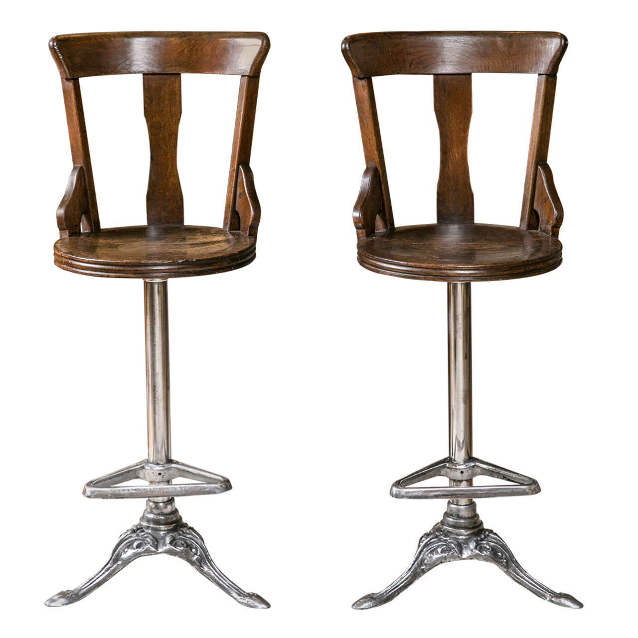 Pair of English Ship Chairs with Steel For Sale at 1stDibs