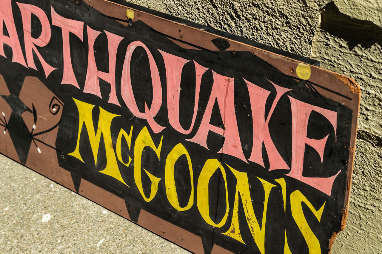 Set of Two Signs from Earthquake McGoon's Jazz Club, San Francisco at ...