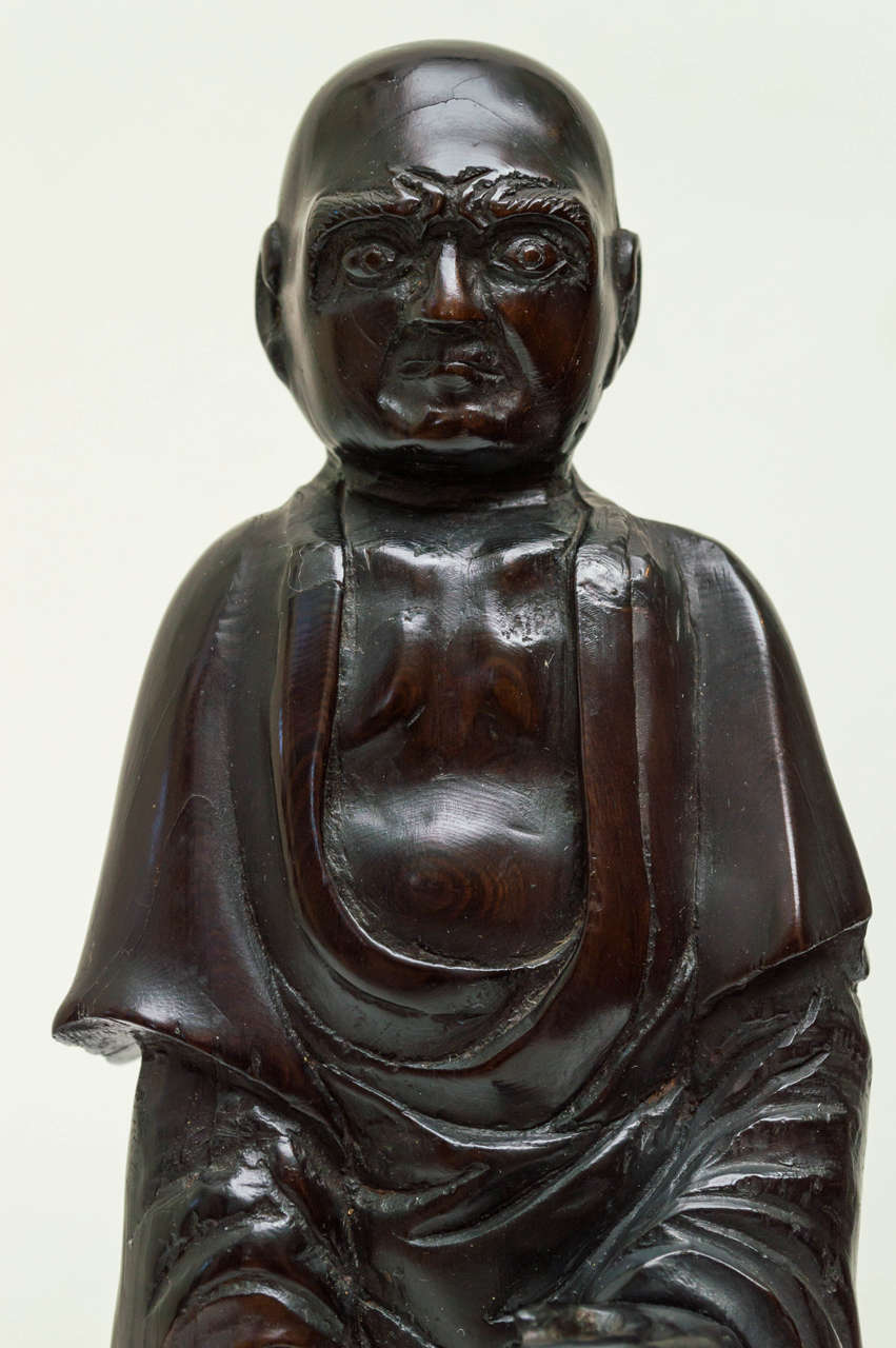 Early 18th Century Chinese Qing Period Carved Lohan Figure For Sale at ...