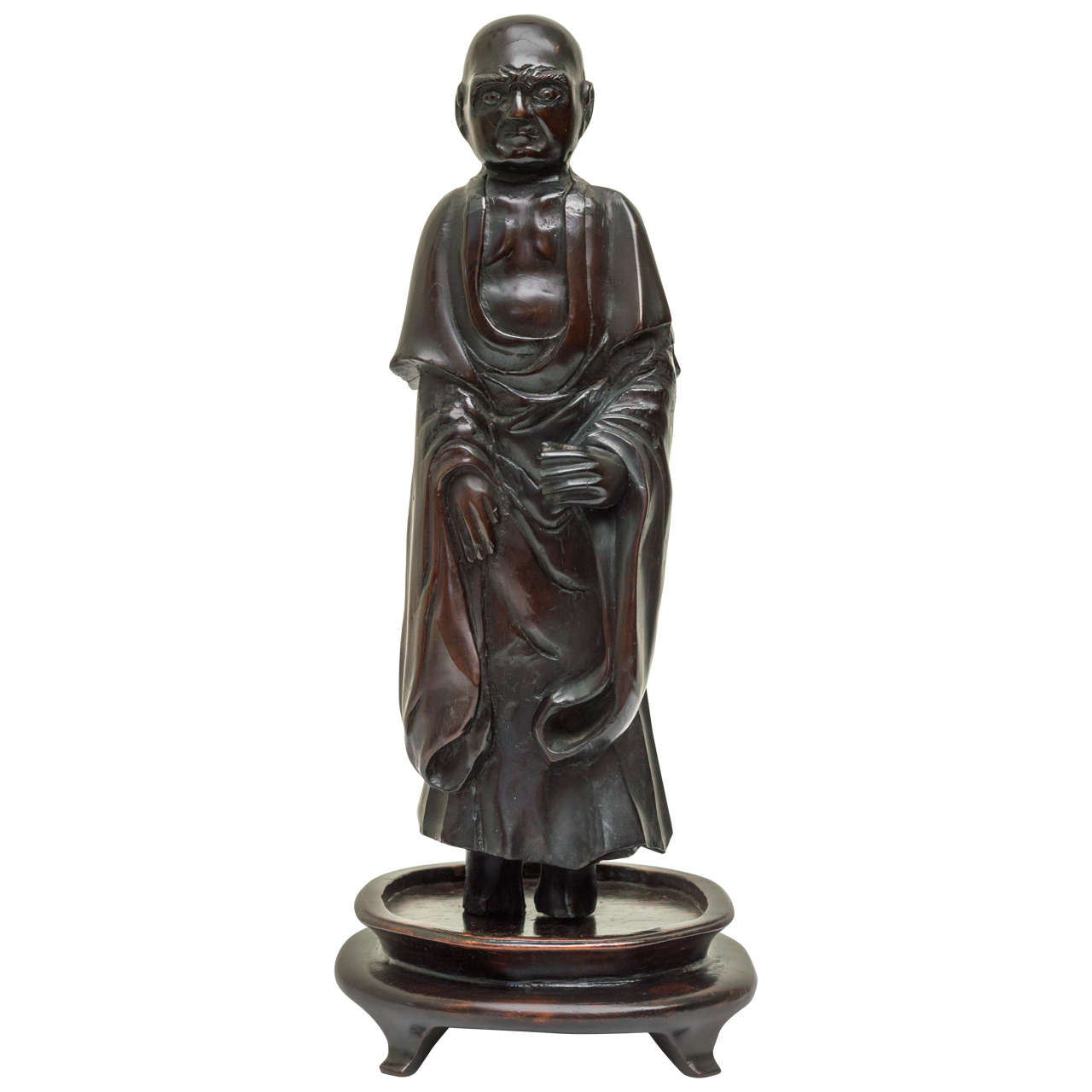 Early 18th Century Chinese Qing Period Carved Lohan Figure For Sale at ...