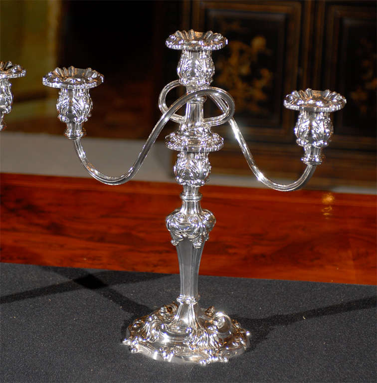 Pair of Silver Plated Candelabras For Sale at 1stDibs | candleabras ...