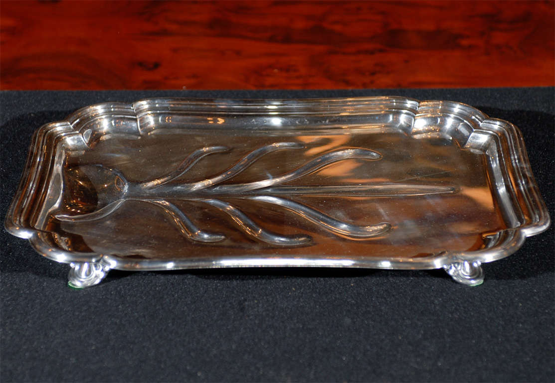 Silver Plated Platter For Sale at 1stDibs