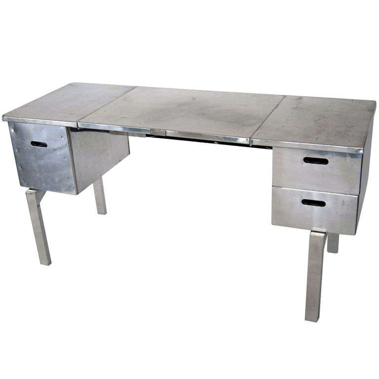 Rare WWII Steel Army Field Desk at 1stDibs | ww2 field desk for sale ...