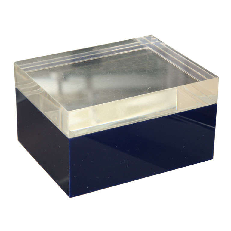 Italian Vintage Alessandro Albrizzi Two Part Lucite Box at 1stDibs ...
