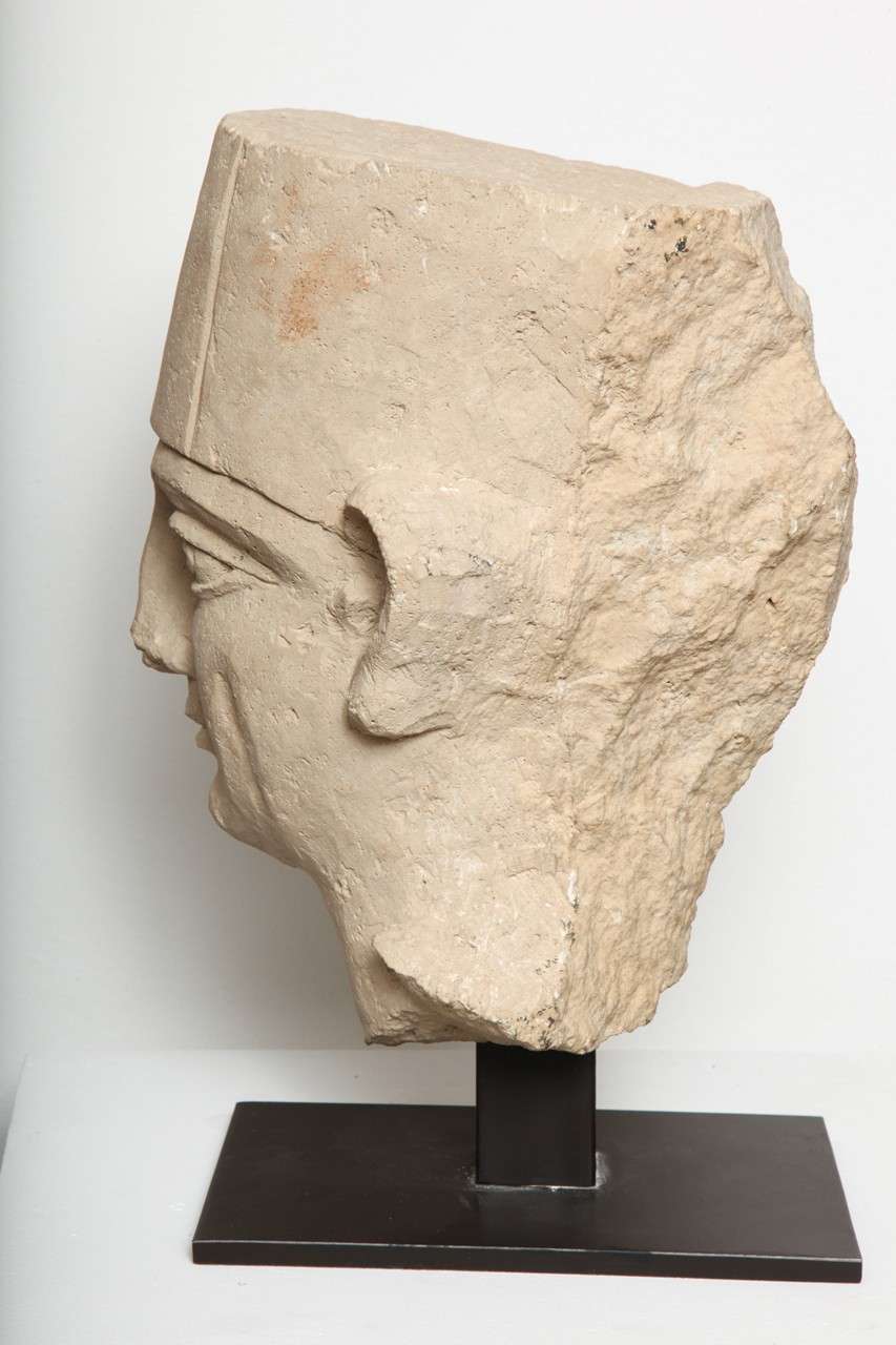 Ancient Roman Limestone Male Head of a Youth, Eastern Empire For Sale ...