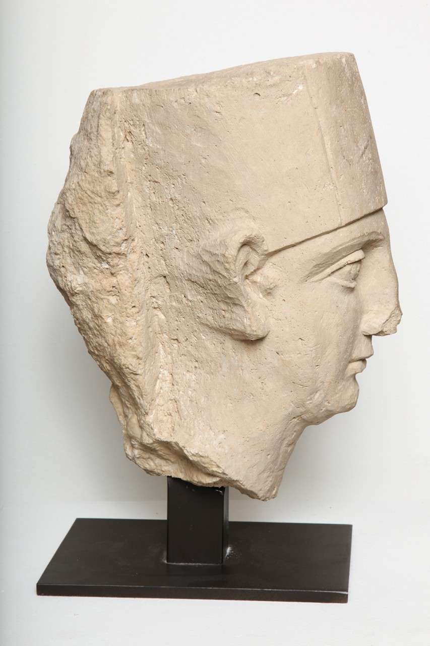 Ancient Roman Limestone Male Head of a Youth, Eastern Empire For Sale ...