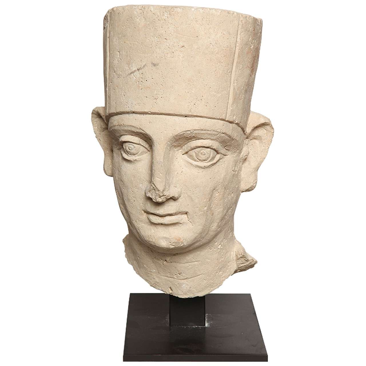 Ancient Roman Limestone Male Head of a Youth, Eastern Empire For Sale ...