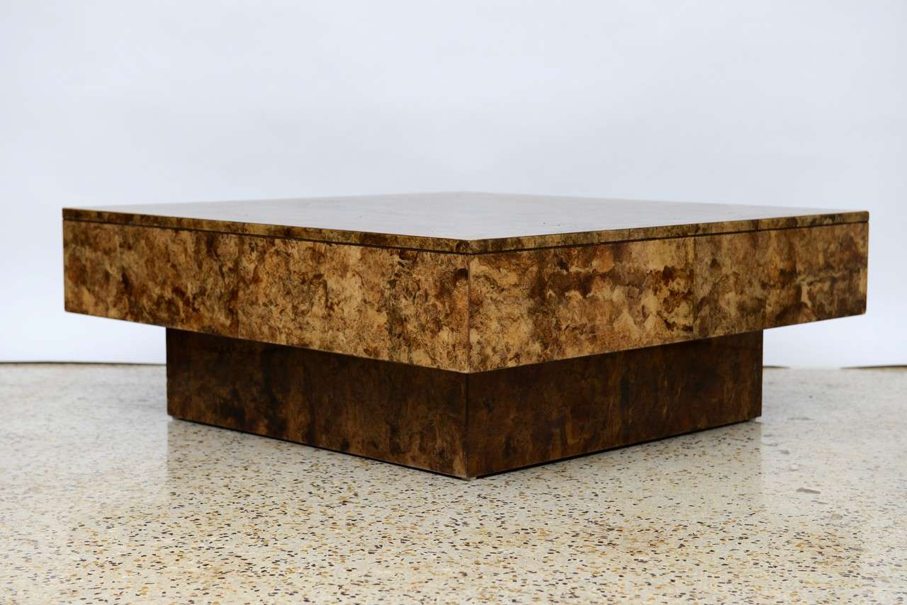 70's Tobacco Leaf Coffee Table at 1stDibs