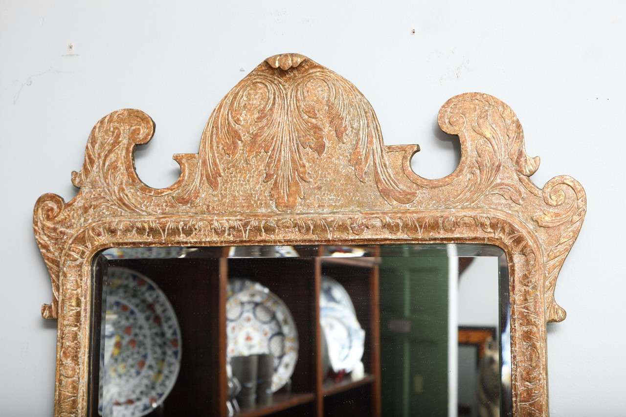 George I Carved Gesso Gilt Mirror at 1stDibs | gilt gesso, gesso mirror