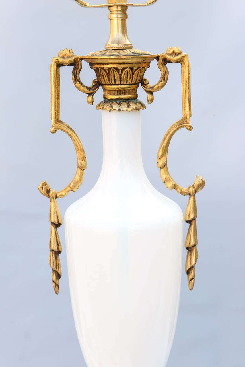 Fine Pair of Opaline Lamps at 1stDibs