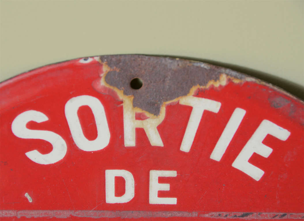 Old French sign NO Parking For Sale at 1stDibs