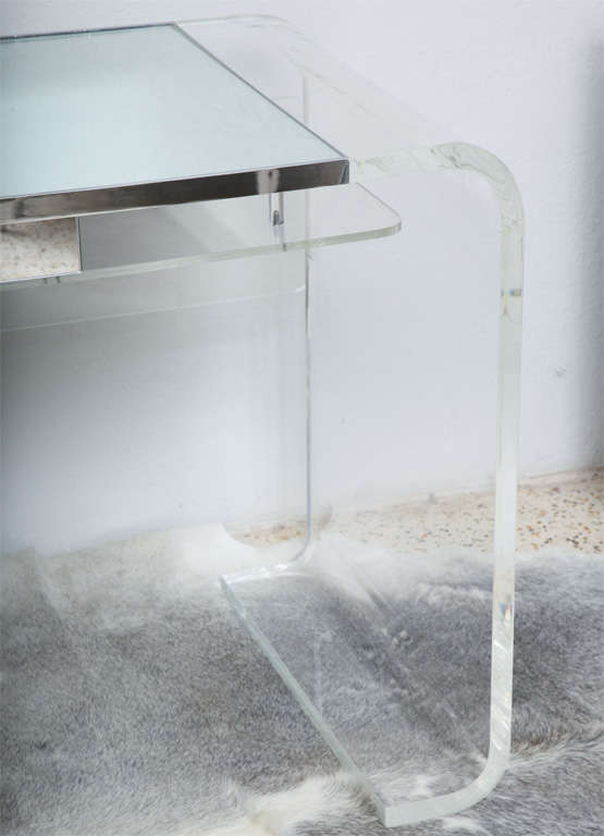 70's Lucite Desk at 1stDibs