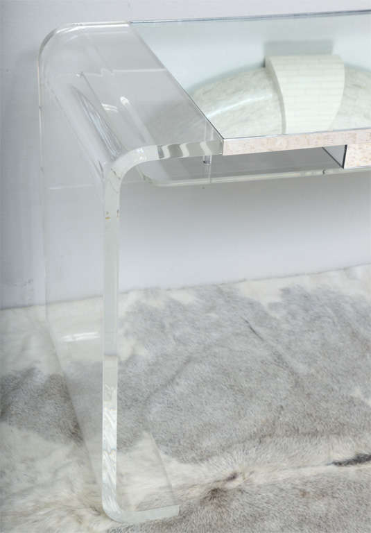 70's Lucite Desk at 1stDibs