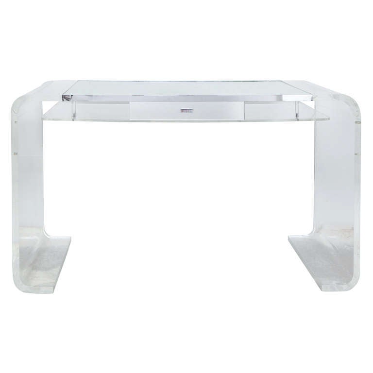 70's Lucite Desk at 1stDibs