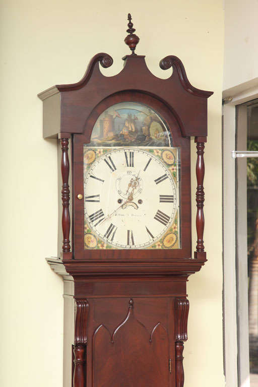 Wales Mahogany Grandfather Clock at 1stDibs