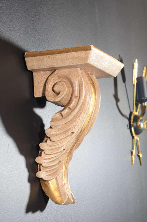 Pair of Architectural Baroque Style Corbels with Hand-Carved Design at ...