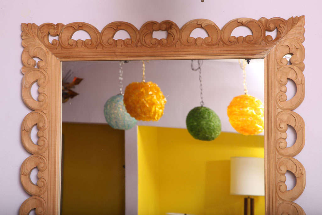 Huge Exotic Wood Mirror, Hand-Carved Artisan, Bali Indonesia at 1stDibs