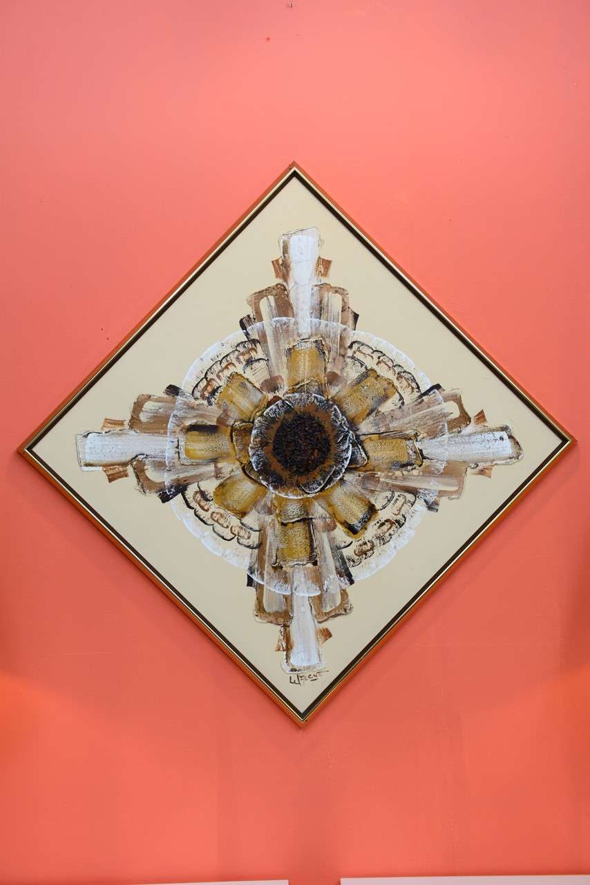 Vintage Abstract Oil Painting Signed by Franck Walcutt For Sale at ...