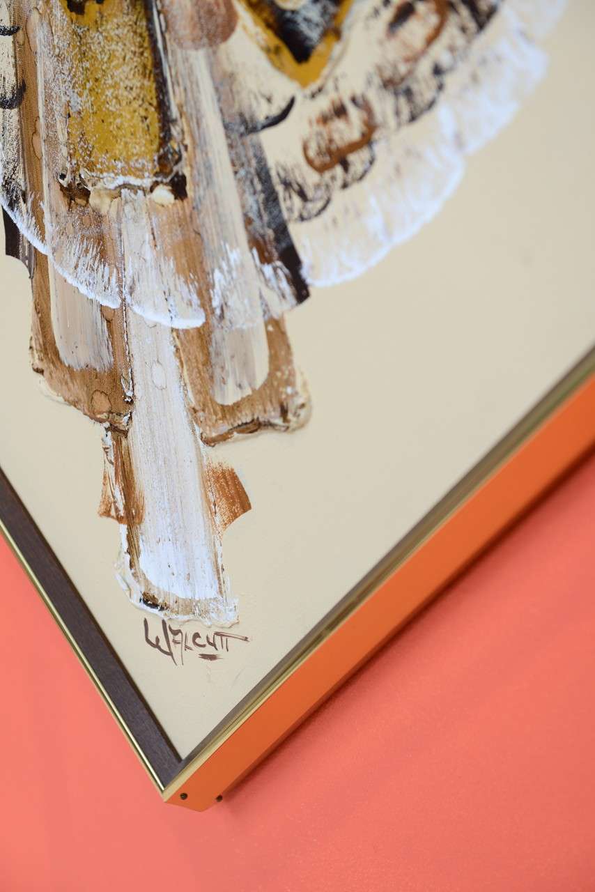 Vintage Abstract Oil Painting Signed by Franck Walcutt For Sale at ...