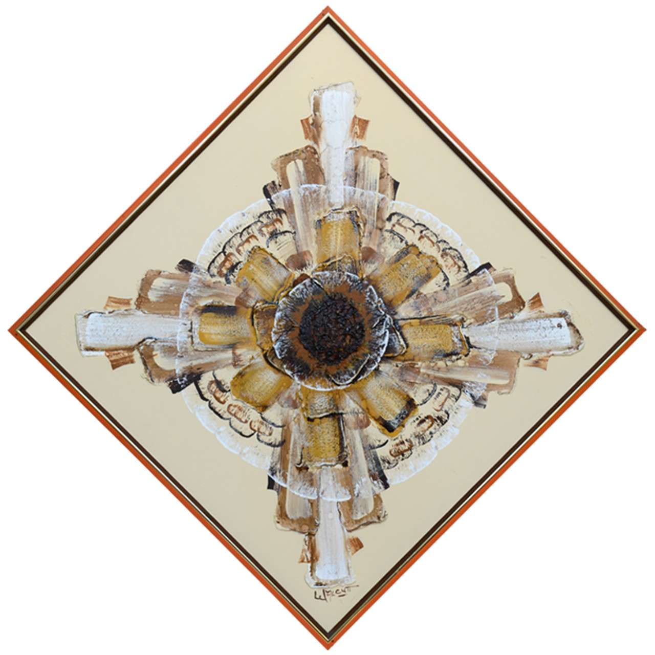 Vintage Abstract Oil Painting Signed by Franck Walcutt For Sale at ...