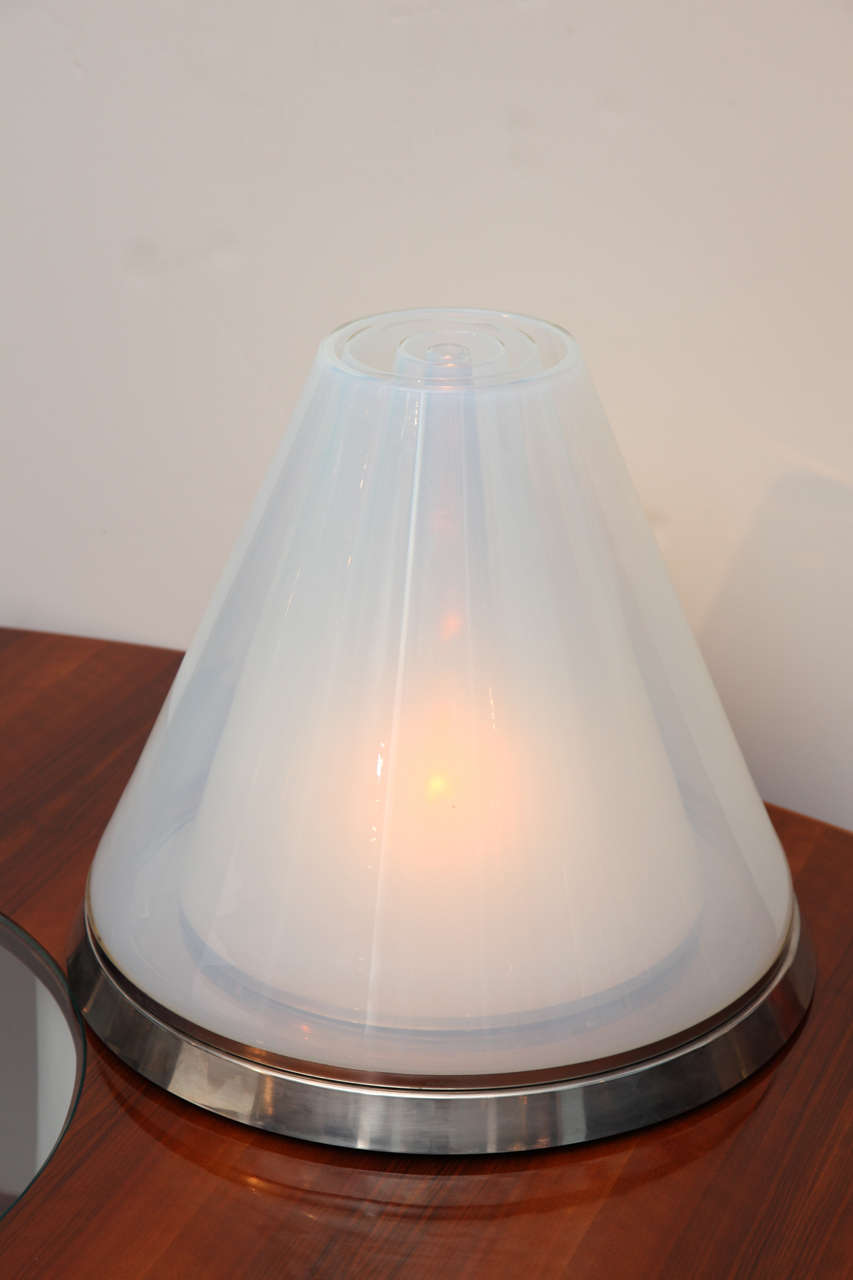 Pyramid Glass Table Lamp by Carlo Nason for Mazzega at 1stDibs