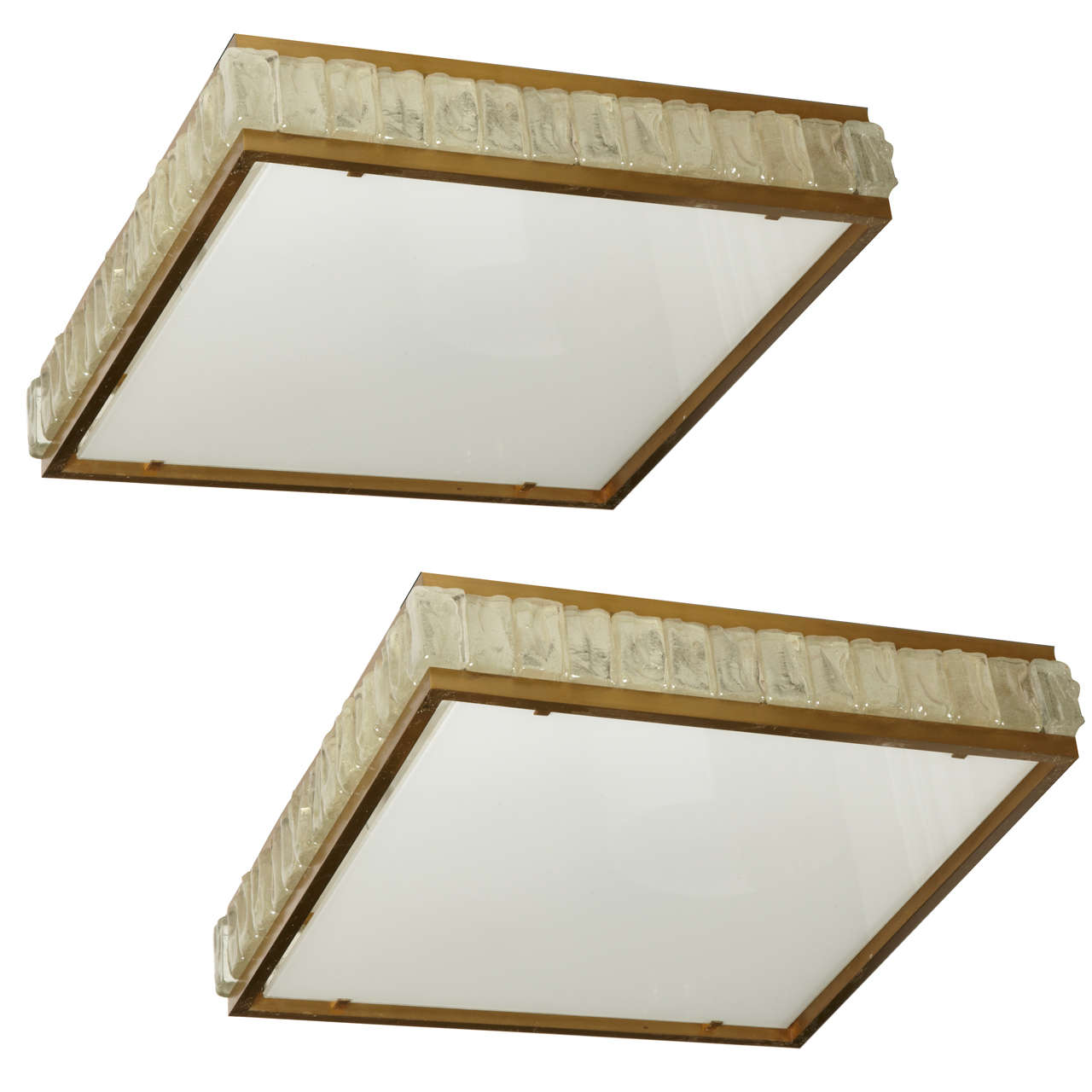 Pair of ceiling lights by Jean Perzel For Sale at 1stDibs