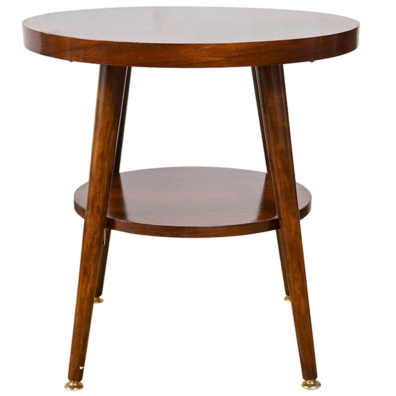 Round Art Deco Style Mahogany Splay-Leg Sofa Table at 1stDibs