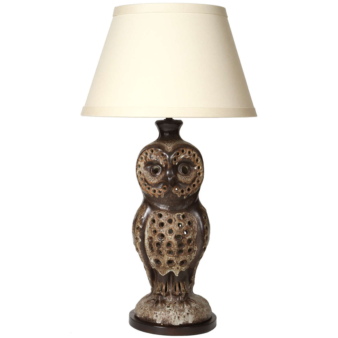 Ceramic Owl Lamp - 8 For Sale on 1stDibs