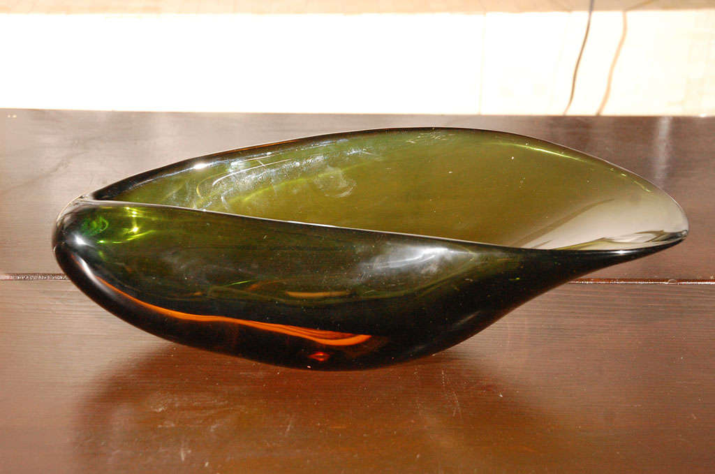 Rare Archimede Seguso \"Valva\" murano glass bowl For Sale at 1stDibs