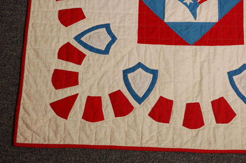 Rare Patriotic Presidential Applique Quilt from 1925 at 1stDibs | tribalpha