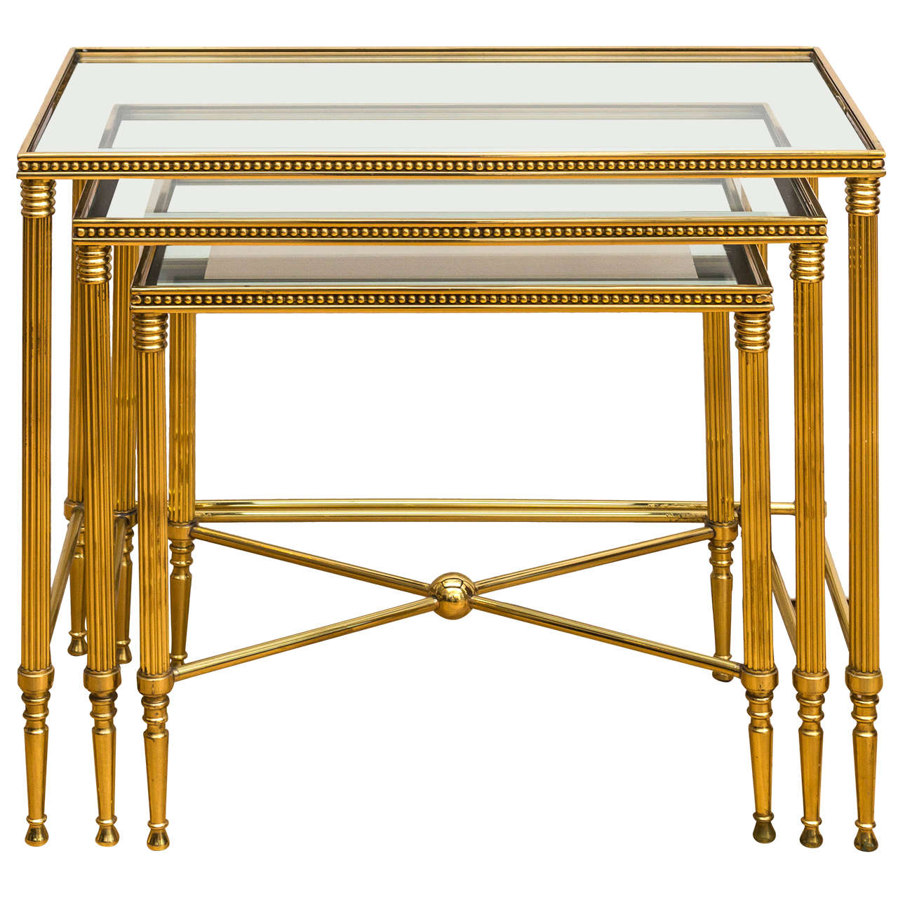 Italian Brass Nesting Tables at 1stDibs