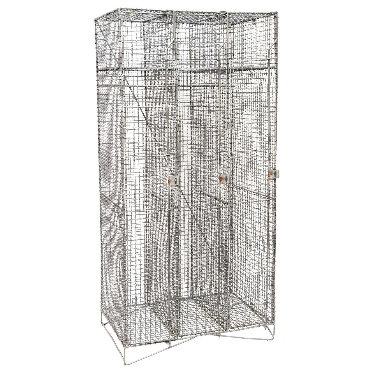 Wire Locker - 3 For Sale on 1stDibs | metal wire locker, wire lockers ...