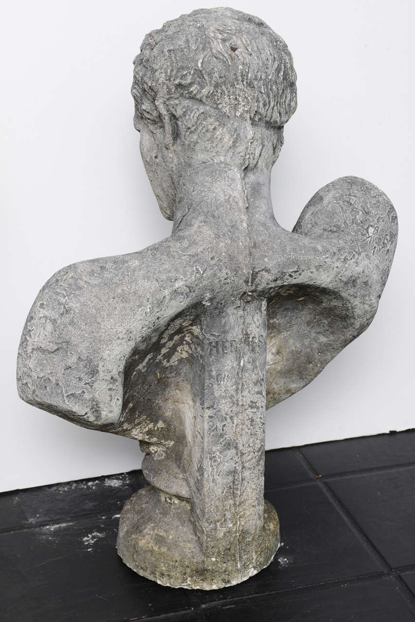 Classical Cement Vintage Bust For Sale at 1stDibs