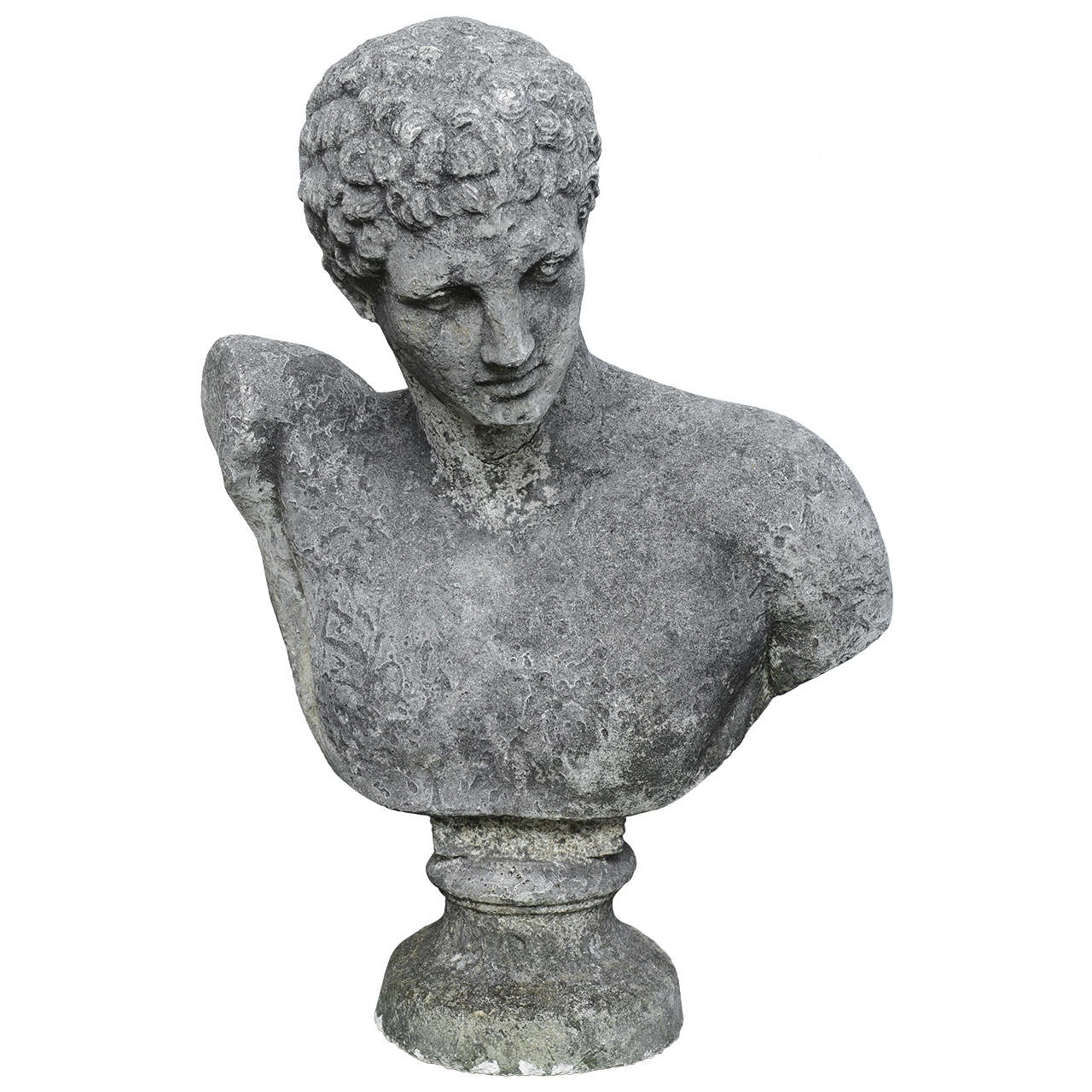 Classical Cement Vintage Bust For Sale at 1stDibs