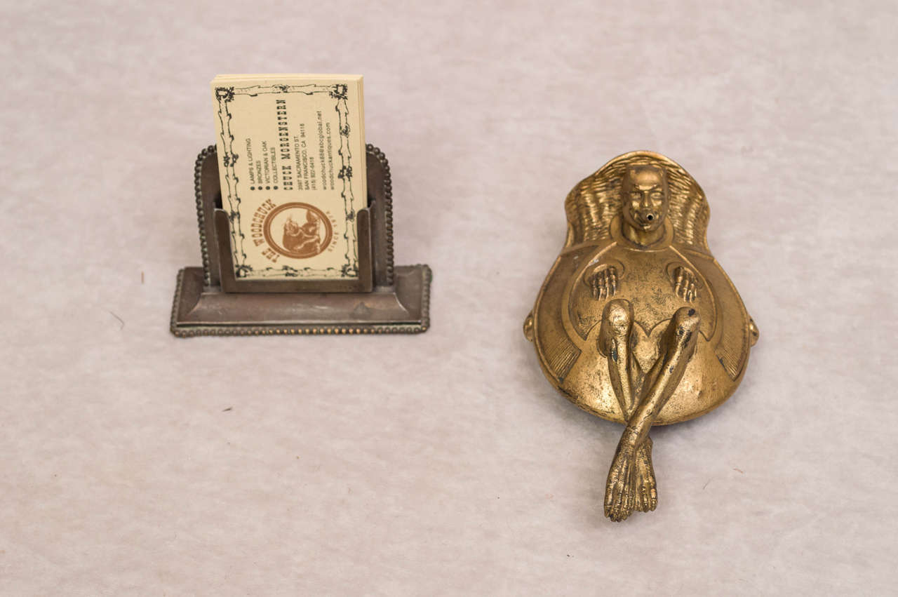 Bronze Devil Match Safe/Striker and Cigar Lighter Sculpture at 1stDibs