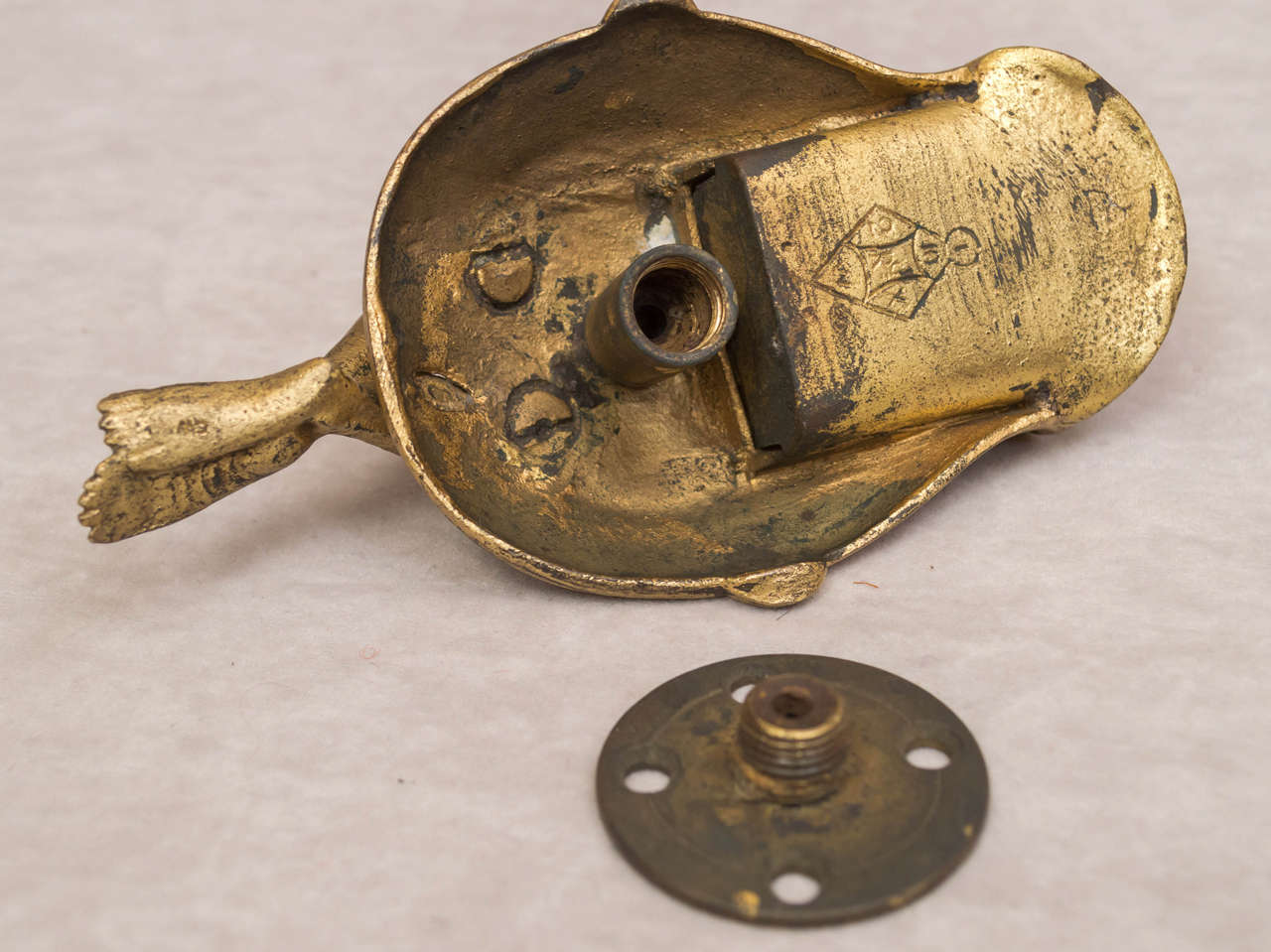 Bronze Devil Match Safe/Striker and Cigar Lighter Sculpture at 1stDibs