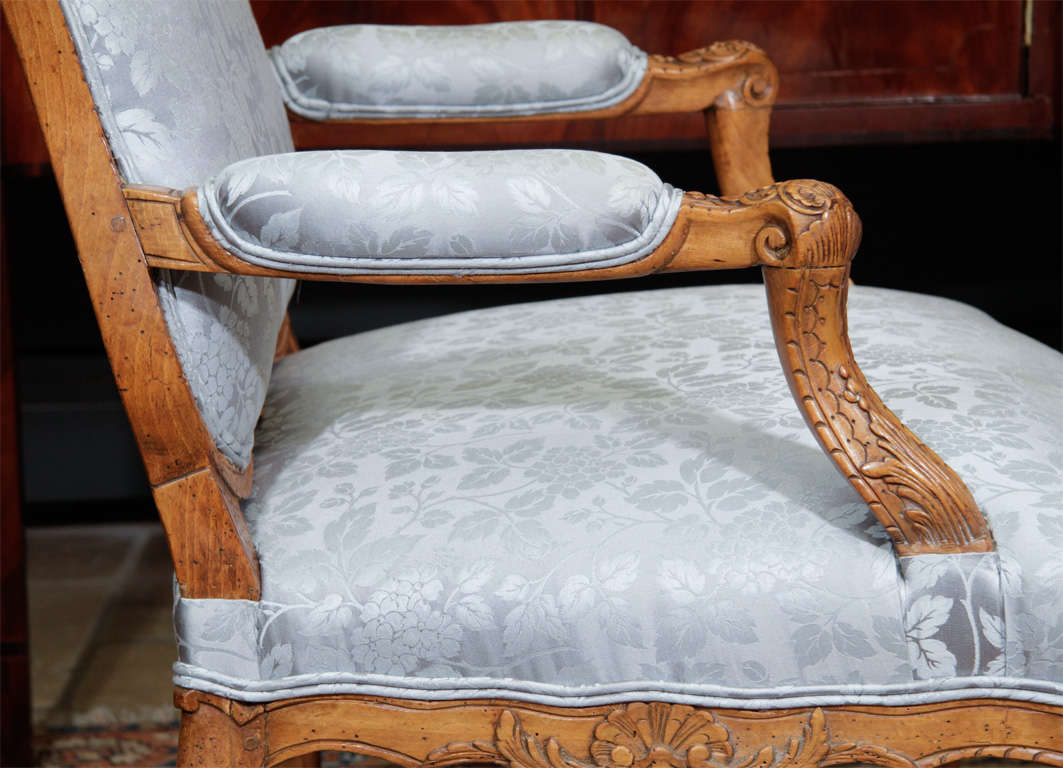 Fine Pair of Louis XV Fautueil a La Reine at 1stDibs