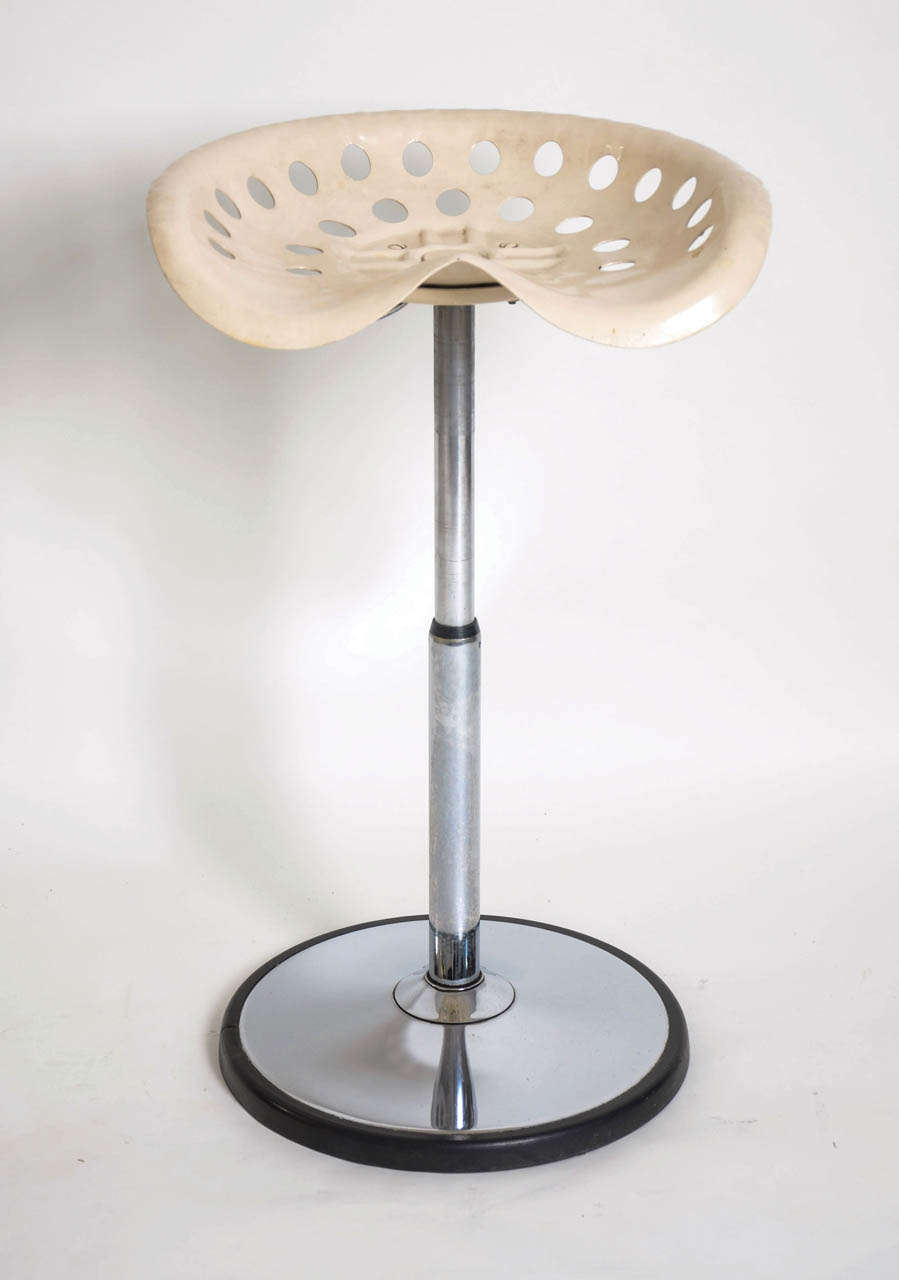 A Set of Three 1970s Bar Stools at 1stDibs