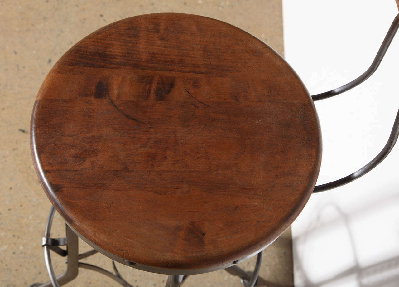 Tall Vintage Toledo Stool with Back at 1stDibs | tall stool with back ...