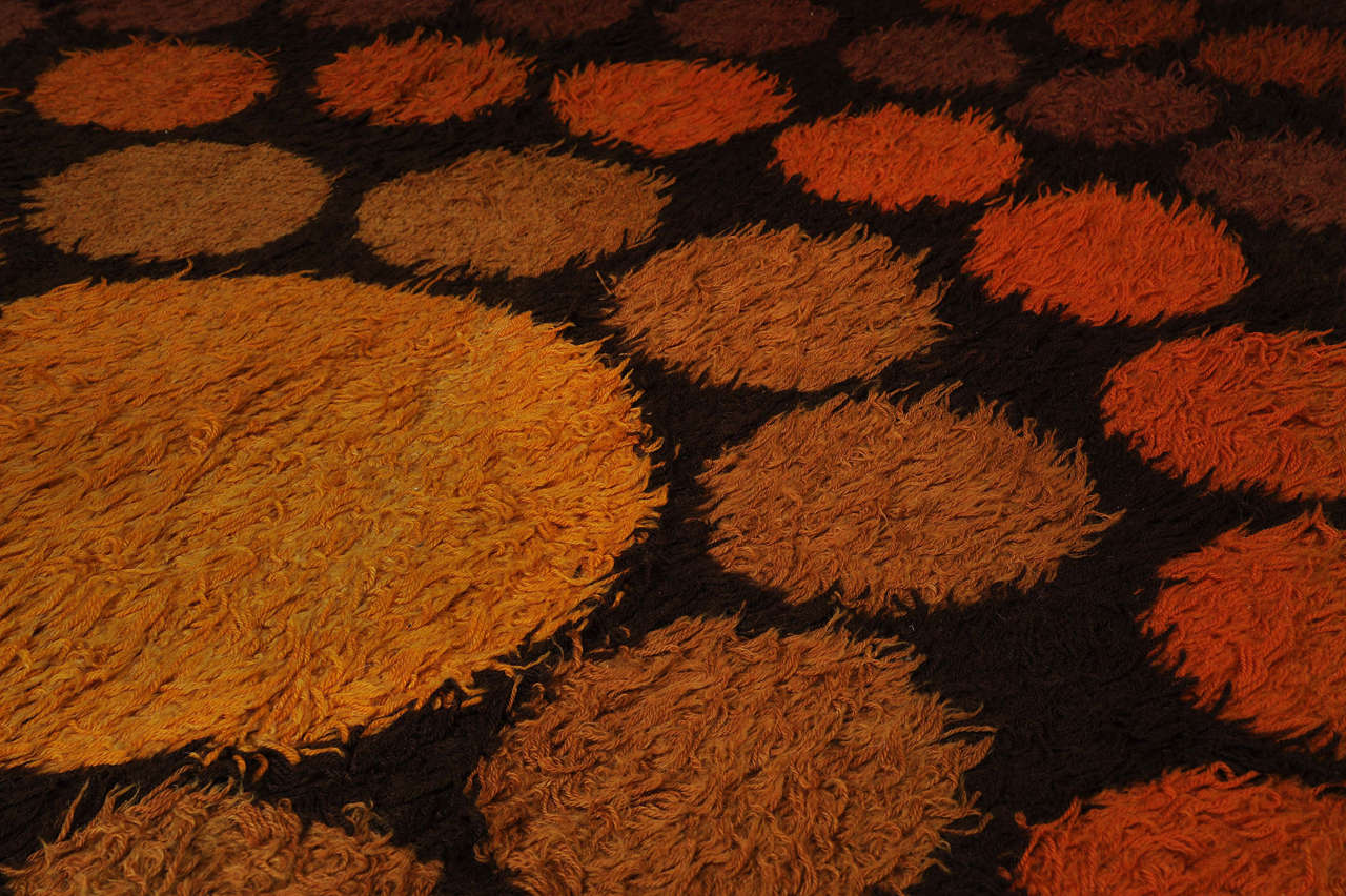 'Roulette' Round Vintage Rug by Verner Panton, 1960s at 1stDibs ...