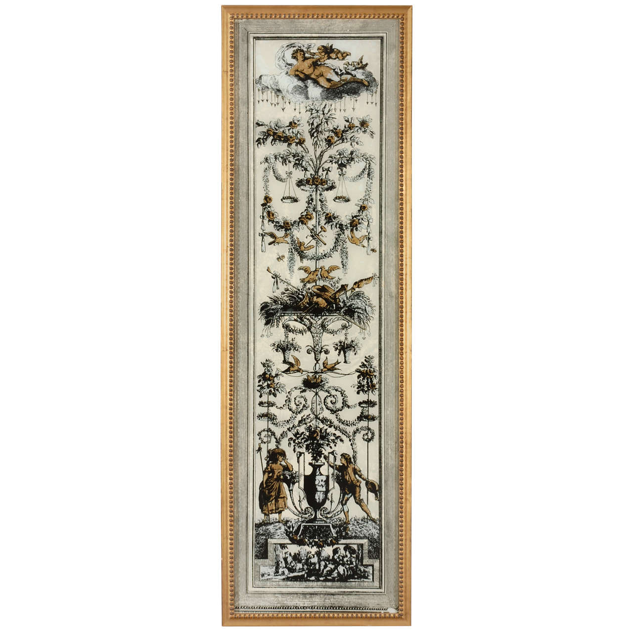 Eglomise Glass Panels - 13 For Sale on 1stDibs | eglomise panels, glass ...