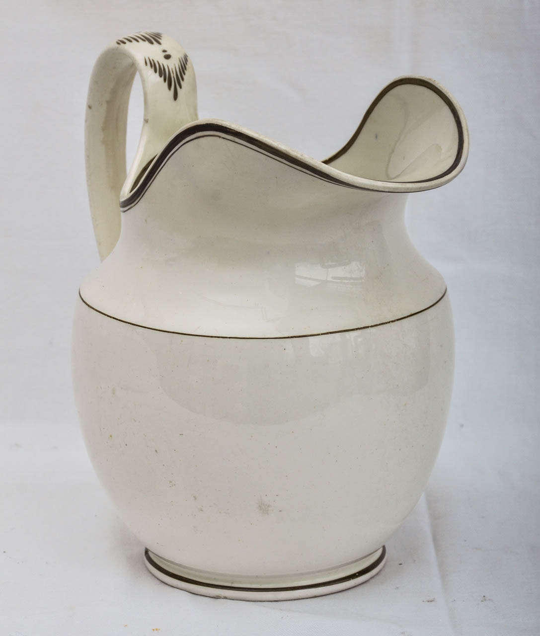 Large 19th Century English Creamware Jug at 1stDibs