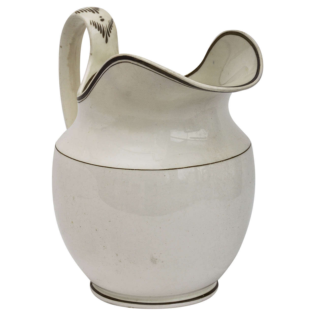 Large 19th Century English Creamware Jug at 1stDibs