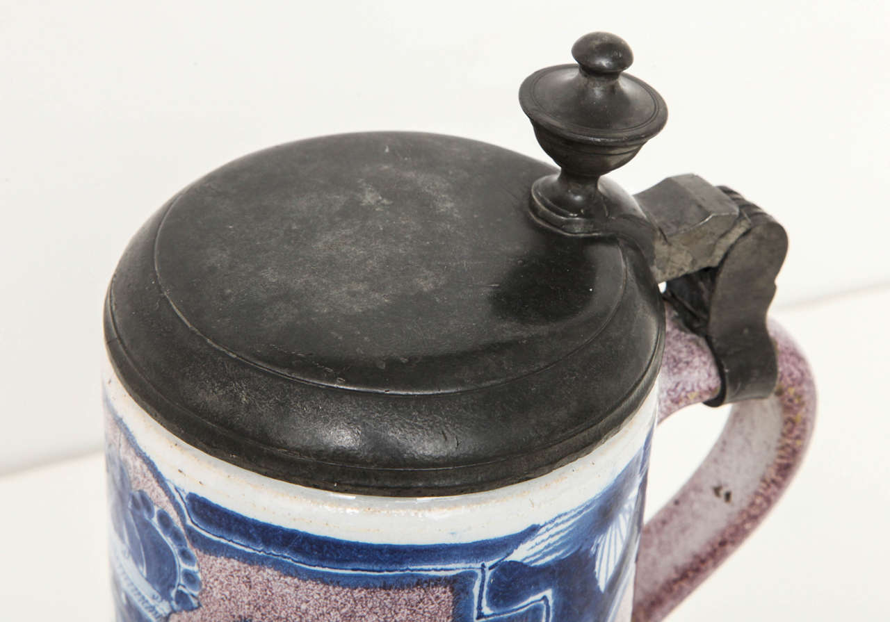 18th Century German Faience Tankard at 1stDibs