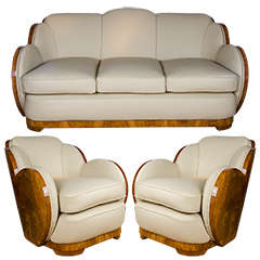 Art Deco Three-Piece Suite Sofas at 1stDibs