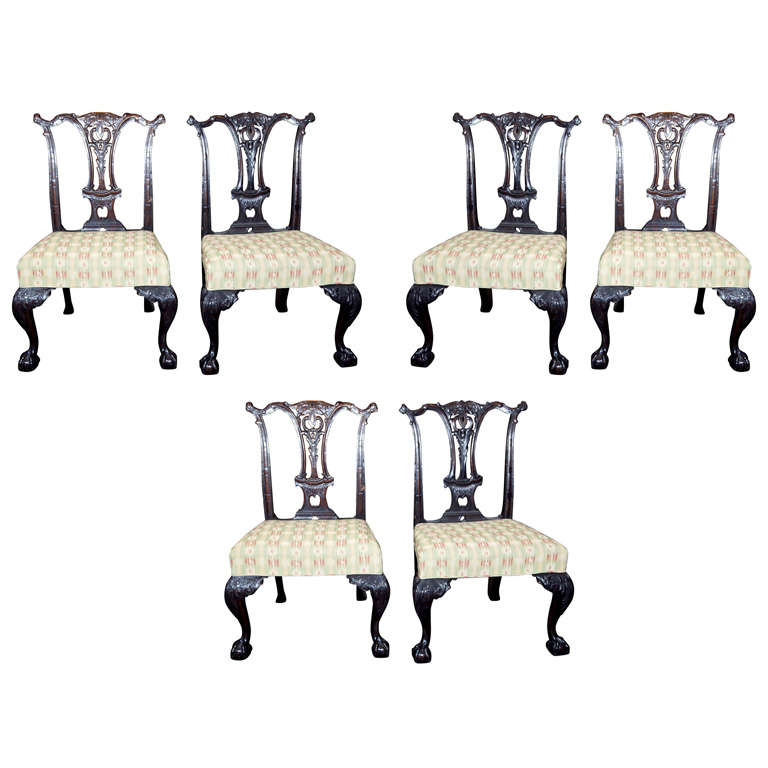 Mahogany British Colonial Side Chairs at 1stDibs