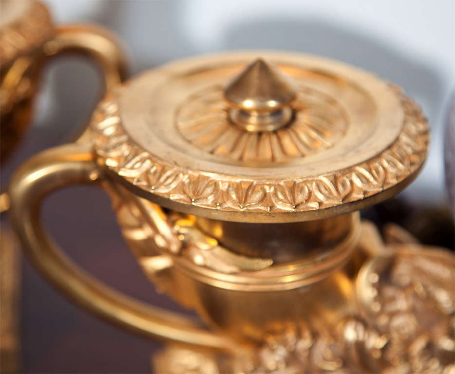 Pair of Bronze Dore Oil Lamps by Thomas Messenger For Sale at 1stDibs ...