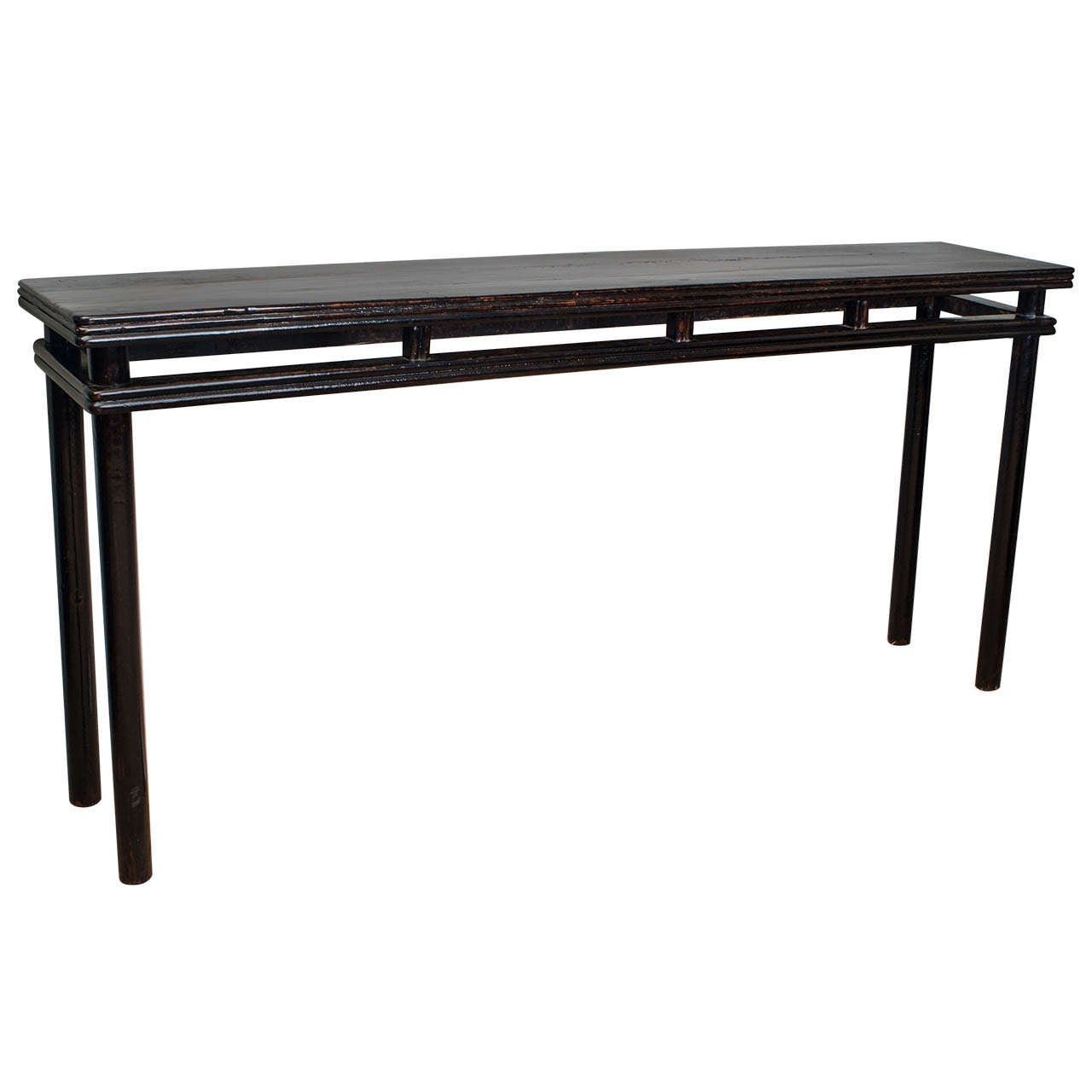 Lacquered Long and Narrow Console Table, 18th Century at 1stDibs